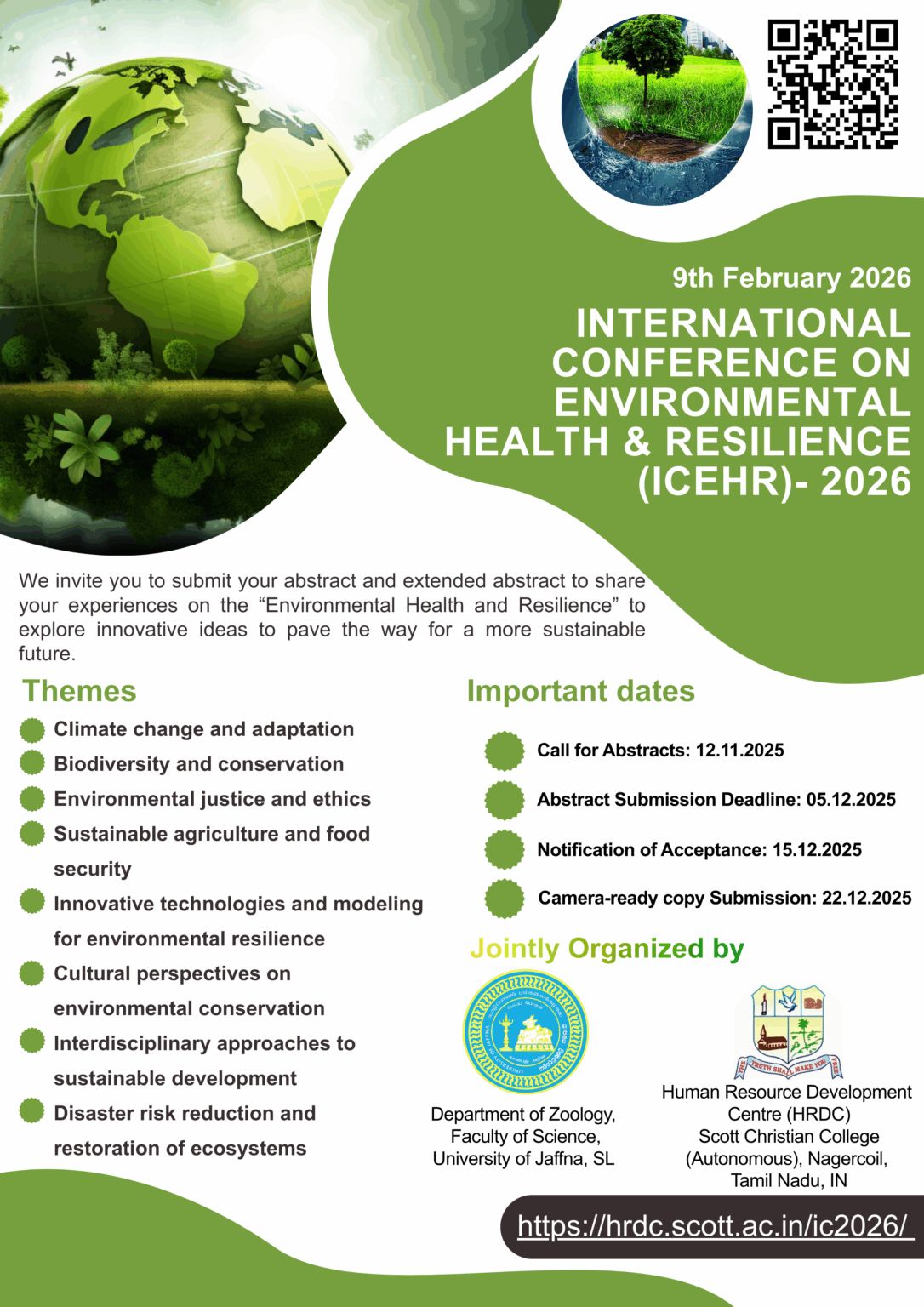 International Conference on 'Environmental Health and Resilience ...