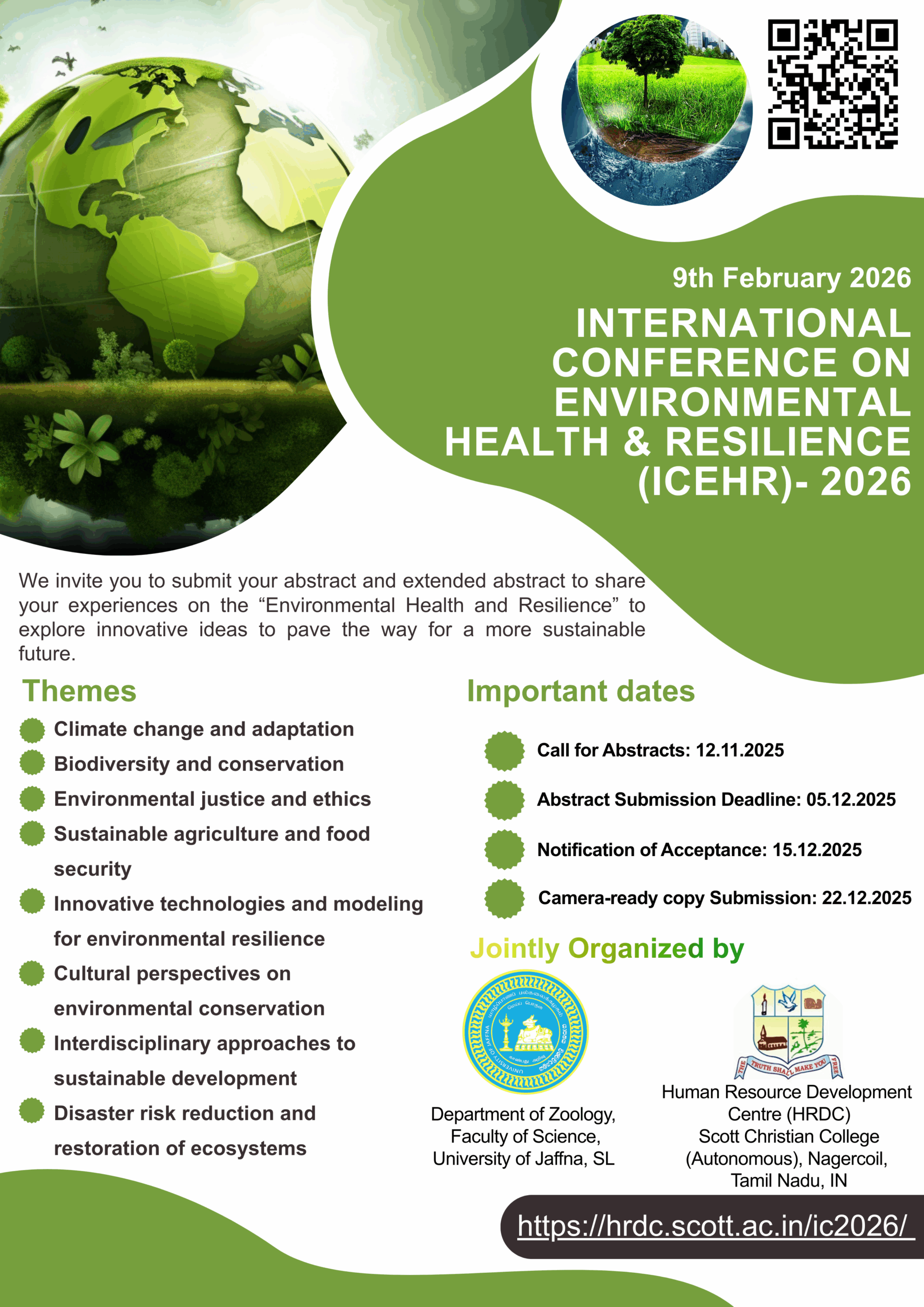 International Conference on 'Environmental Health and Resilience ...